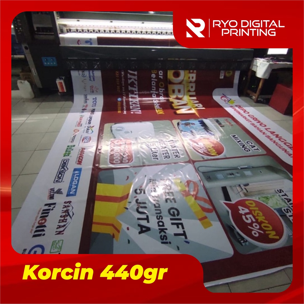 Jual CETAK MMT FLEXY BANNER SPANDUK - KORCIN 440gr | Shopee Indonesia