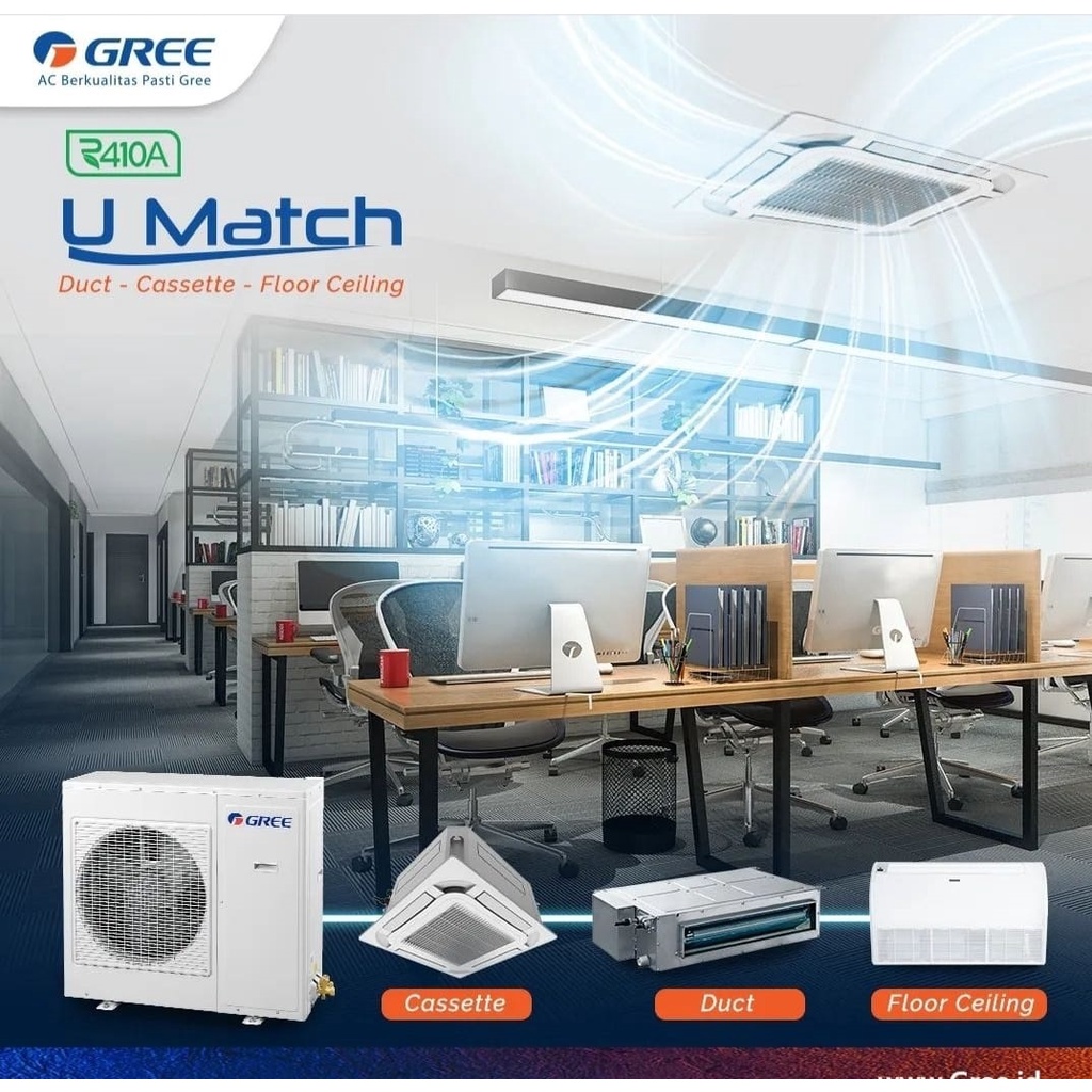 Jual GREE U-Match AC Floor Ceiling GU140ZD/A-K | Shopee Indonesia