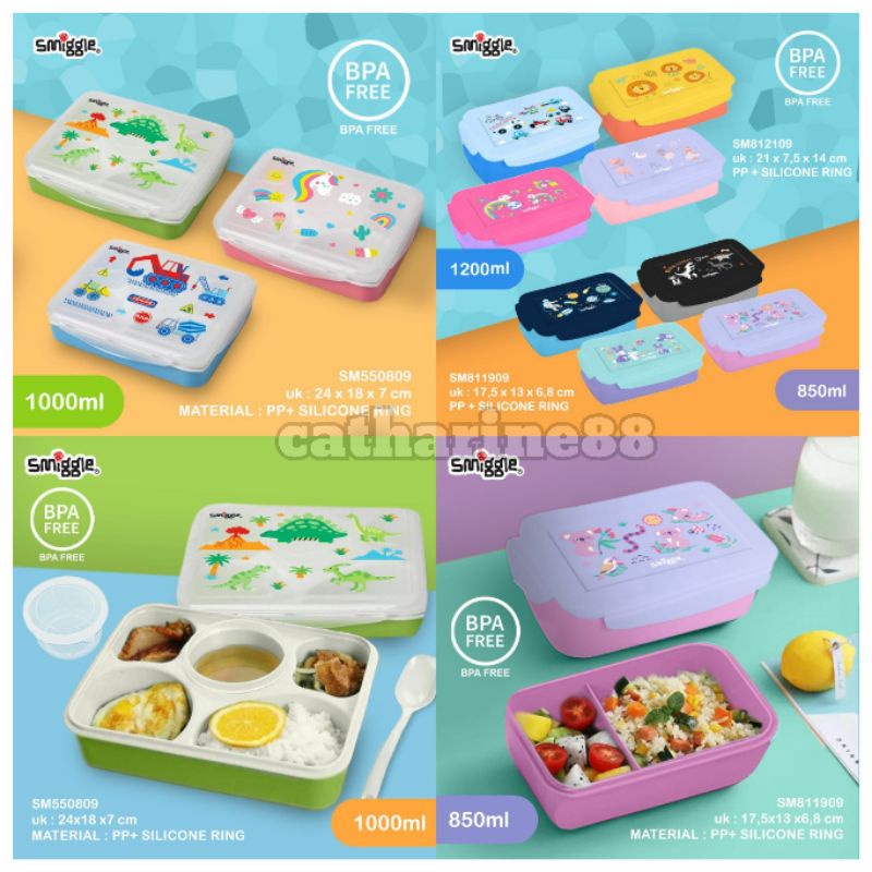 Jual Kotak Makan Smiggle Lunch Box Tempat Bento Sekat Bekal Anak ...