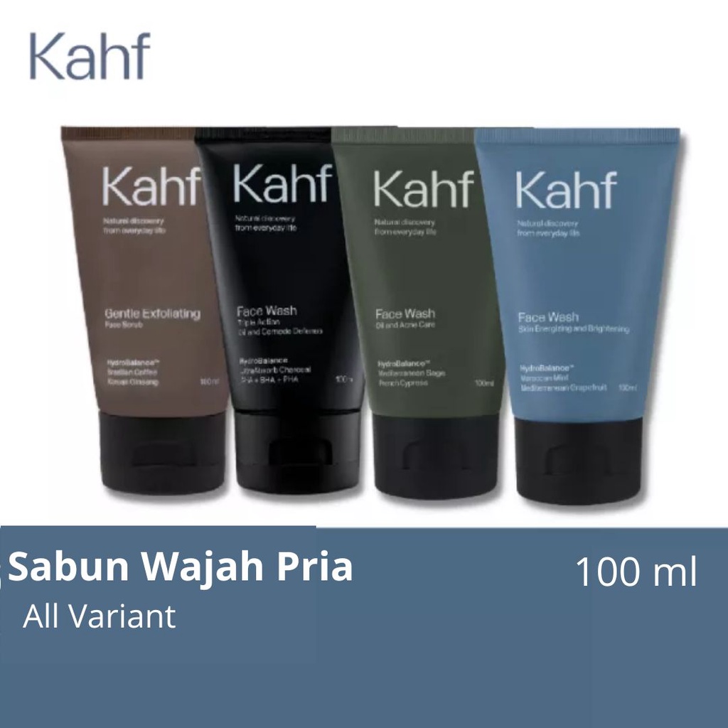 Jual KAHF Face Wash Indonesia / Sabun Wajah Pria 100ml / Skin ...