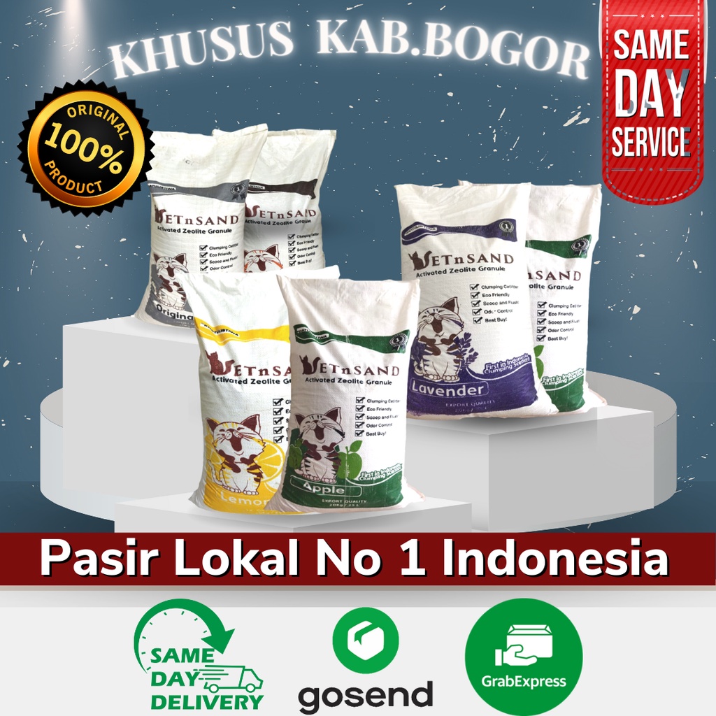 Jual PASIR KUCING LOKAL VETSAND ZEOLIT 10/20 KG GUMPAL DENGAN VARIASI ...