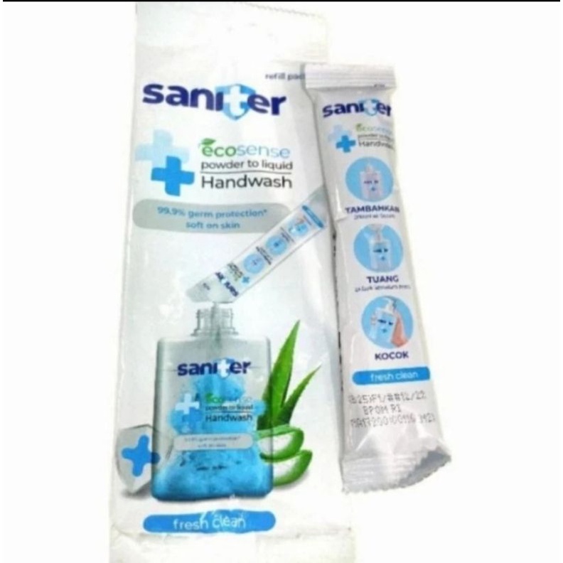 Jual saniter hand wash fresh clean 9gram | Shopee Indonesia