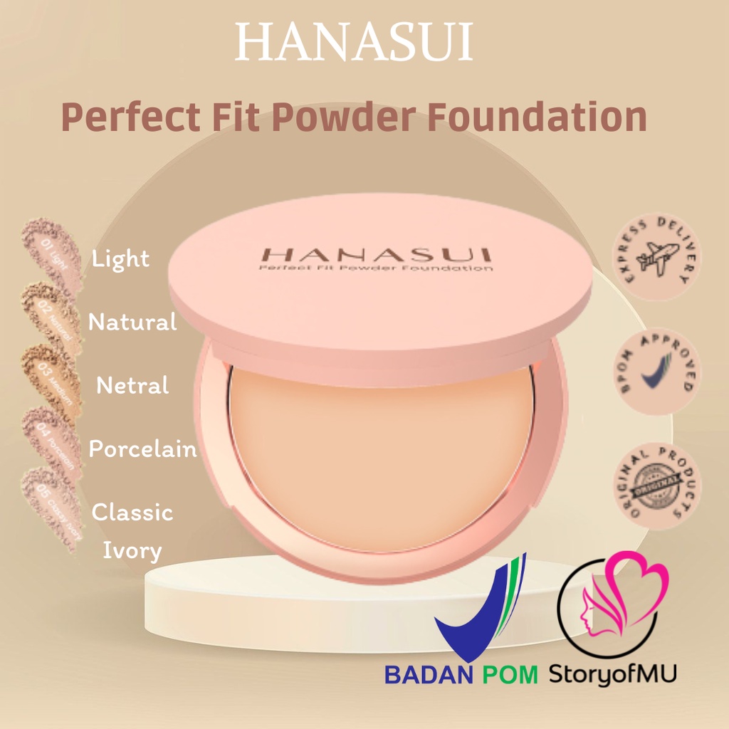 Jual HANASUI Perfect Fit Powder Foundation 12,5gr | Bedak Padat ...