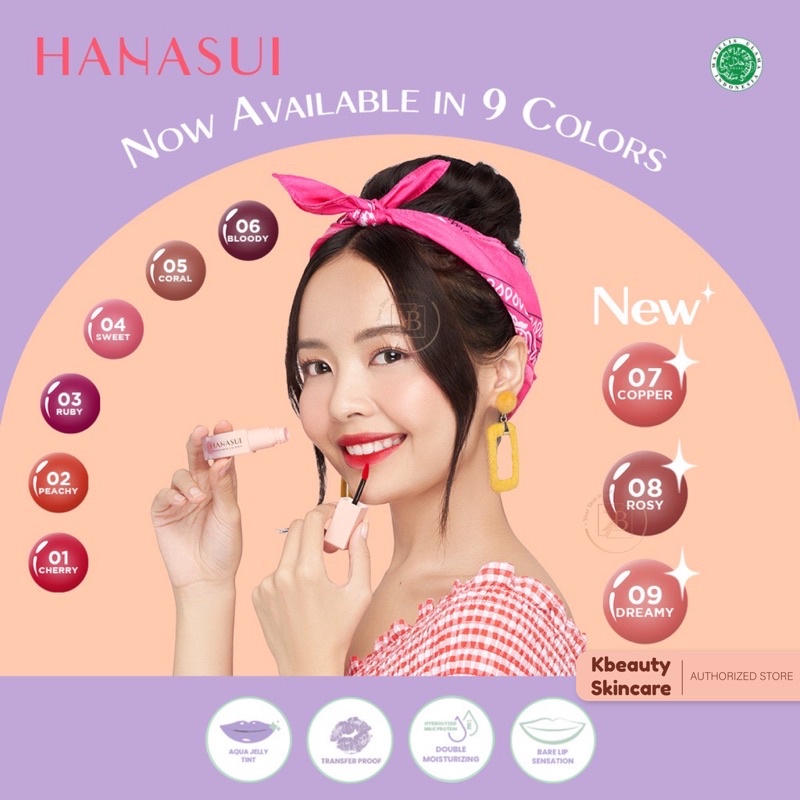Jual Hanasui Tintdorable Lip Stain - Lip Tint 9 shade | Shopee Indonesia