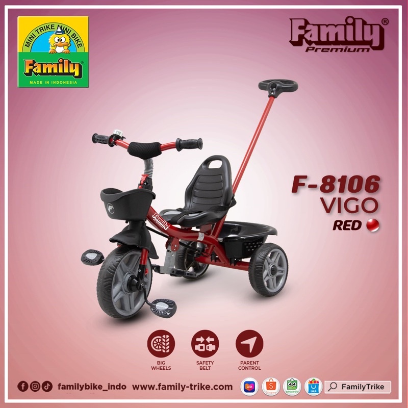 Jual sepeda family roda 3 tipe terbaru f 8106 vigo | Shopee Indonesia