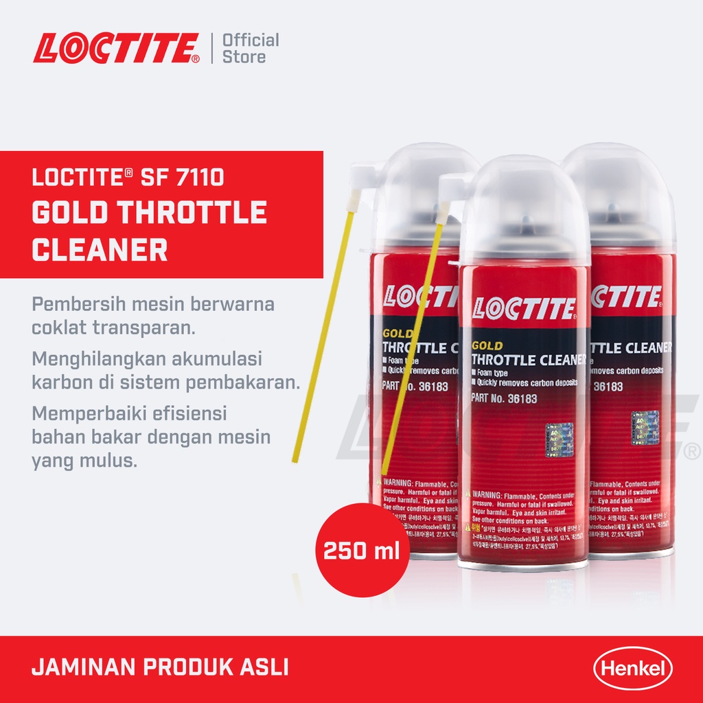Jual LOCTITE SF 7110 Gold Throttle Cleaner 250 ml | Shopee Indonesia