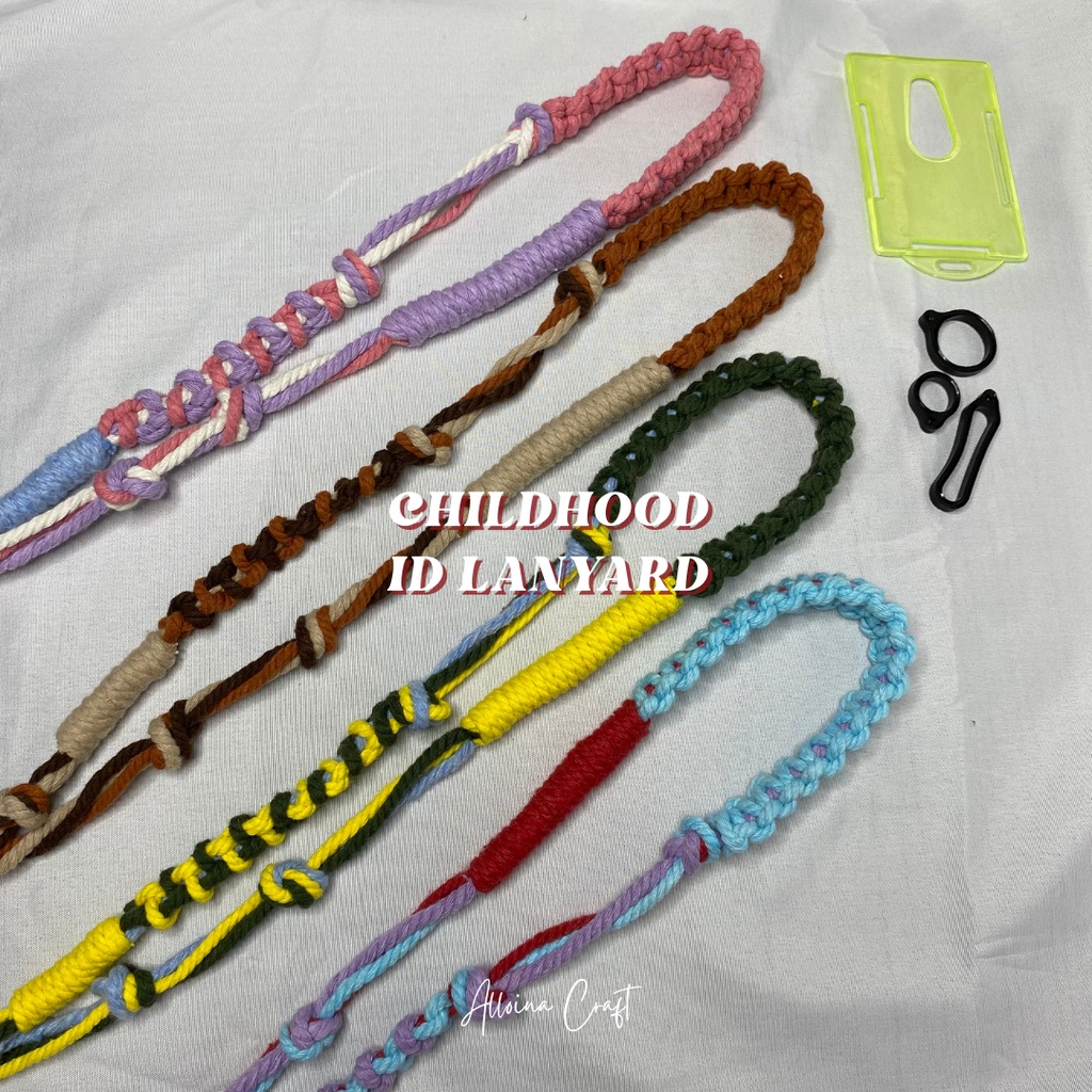 Jual CHILDHOOD COLLECTION | ID CARD LANYARD - Name Tag Macrame - Pods ...