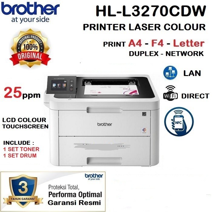 Jual PRINTER BROTHER HL-L3270CDW Laser Colour Printer HL L3270 CDW | L3270 | Shopee Indonesia