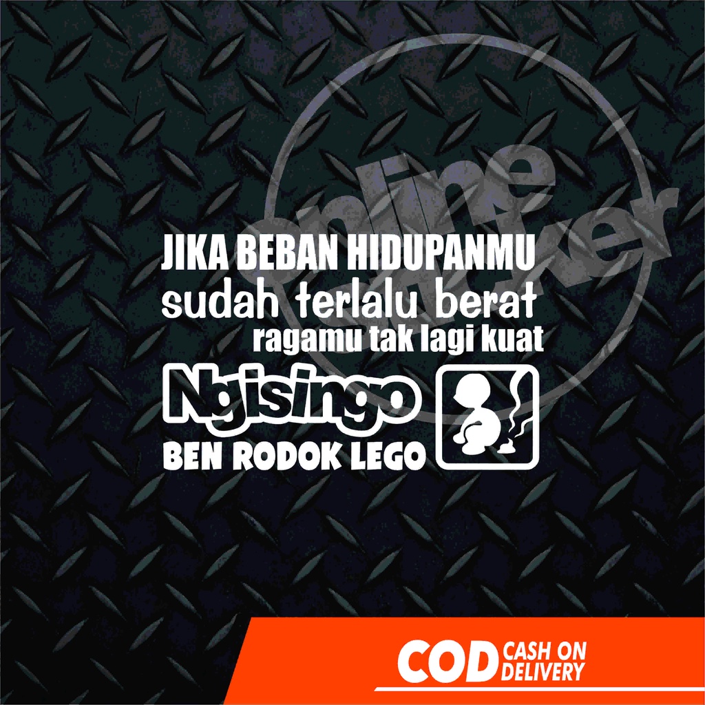 Jual sticker kata lucu mobil pickup truk bus | cutting menyala | Shopee ...