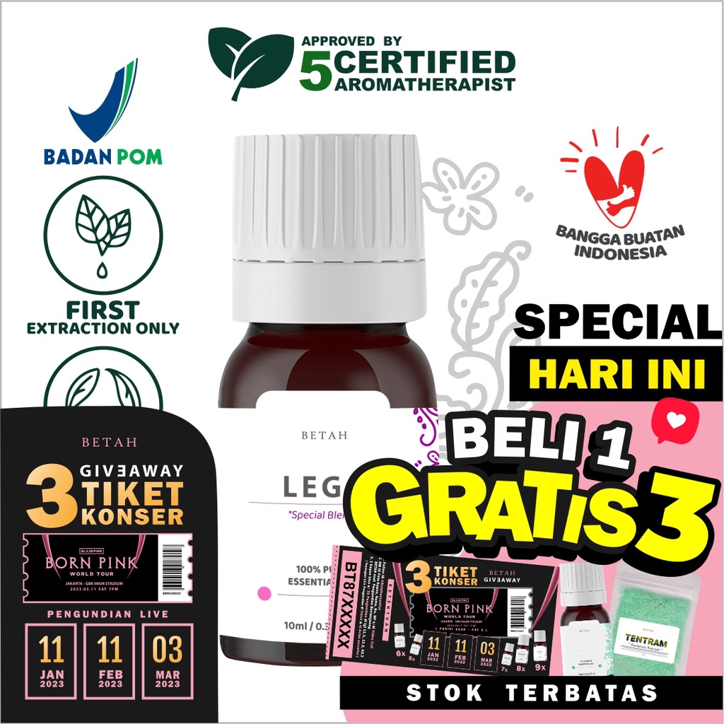 Jual Betah Lega Cough and Flu Essential Oil Diffuser Humidifier Essentials Oil Diffuser Batuk ...