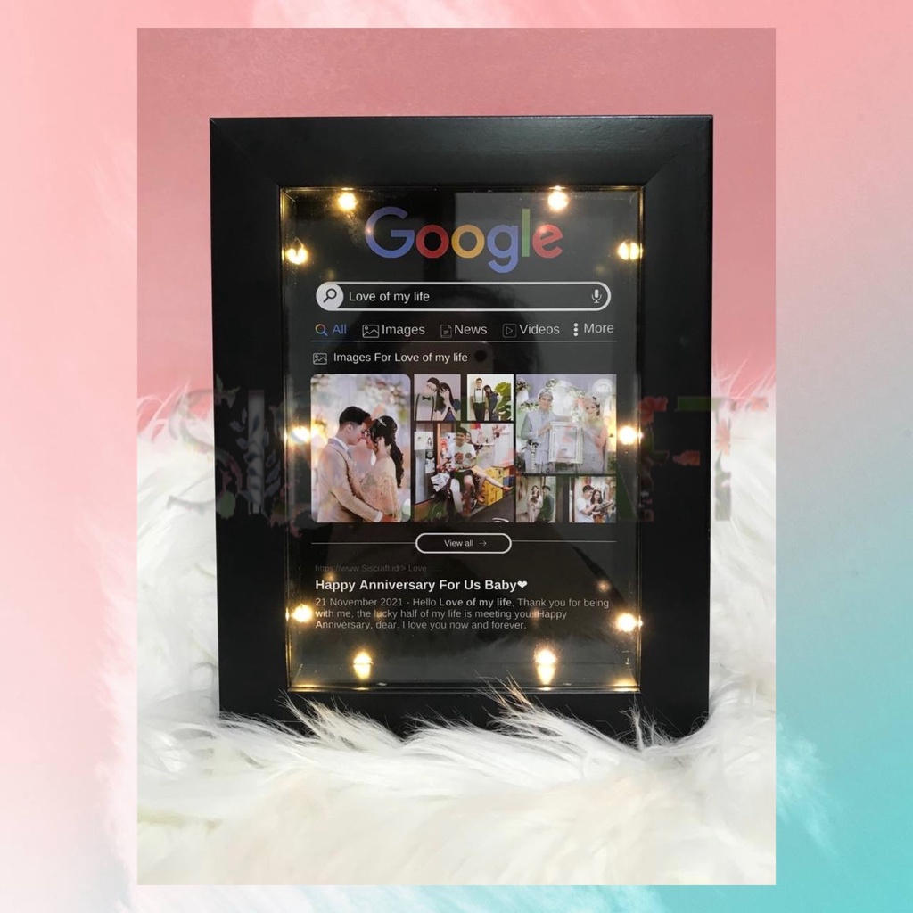 Jual Google Search Frame With Foto & Ucapan | Kado Ulang tahun / Kado ...