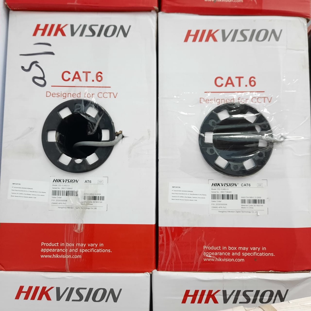 Jual Hikvision Cable UTP Cat.6 (Premium/Full Copper/Gray) | Shopee ...