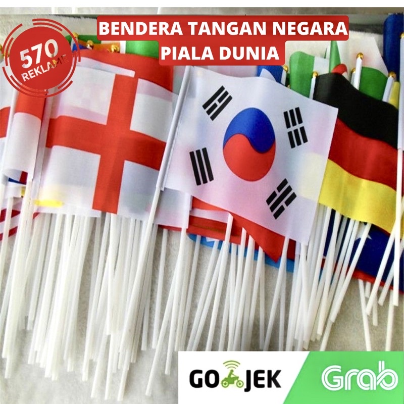 Jual Bendera Tangan Negara 2 Sisi Premium | Shopee Indonesia