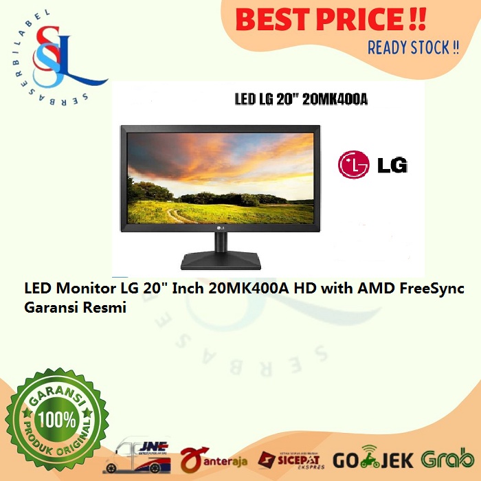 Jual LED Monitor LG 20" Inch 20MK400A HD with AMD FreeSync Garansi ...