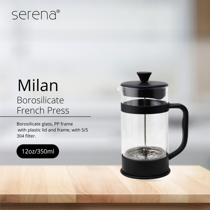 Jual Serena Milan - Borosilicate french press 350 ML | Shopee Indonesia