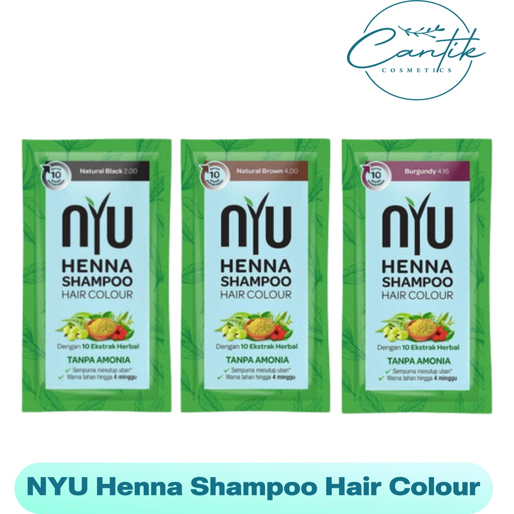 Jual NYU Henna Shampoo Hair Colour Dengan 10 Ekstrak Herbal-Tanpa ...