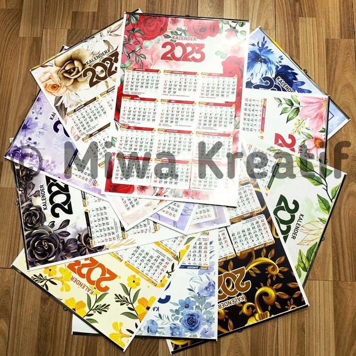 Jual Kalender Dinding 2023 Aesthetic Floral Unik dan Lucu Dekor ...