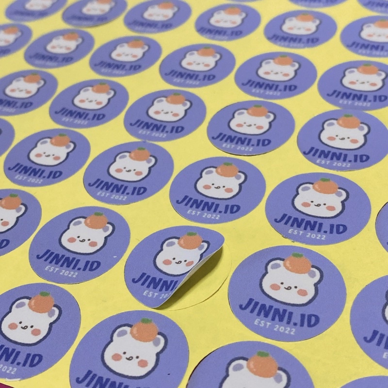 Jual [JINNI] Sticker bulat CUSTOM | sticker bulat KISSCUT | Shopee ...