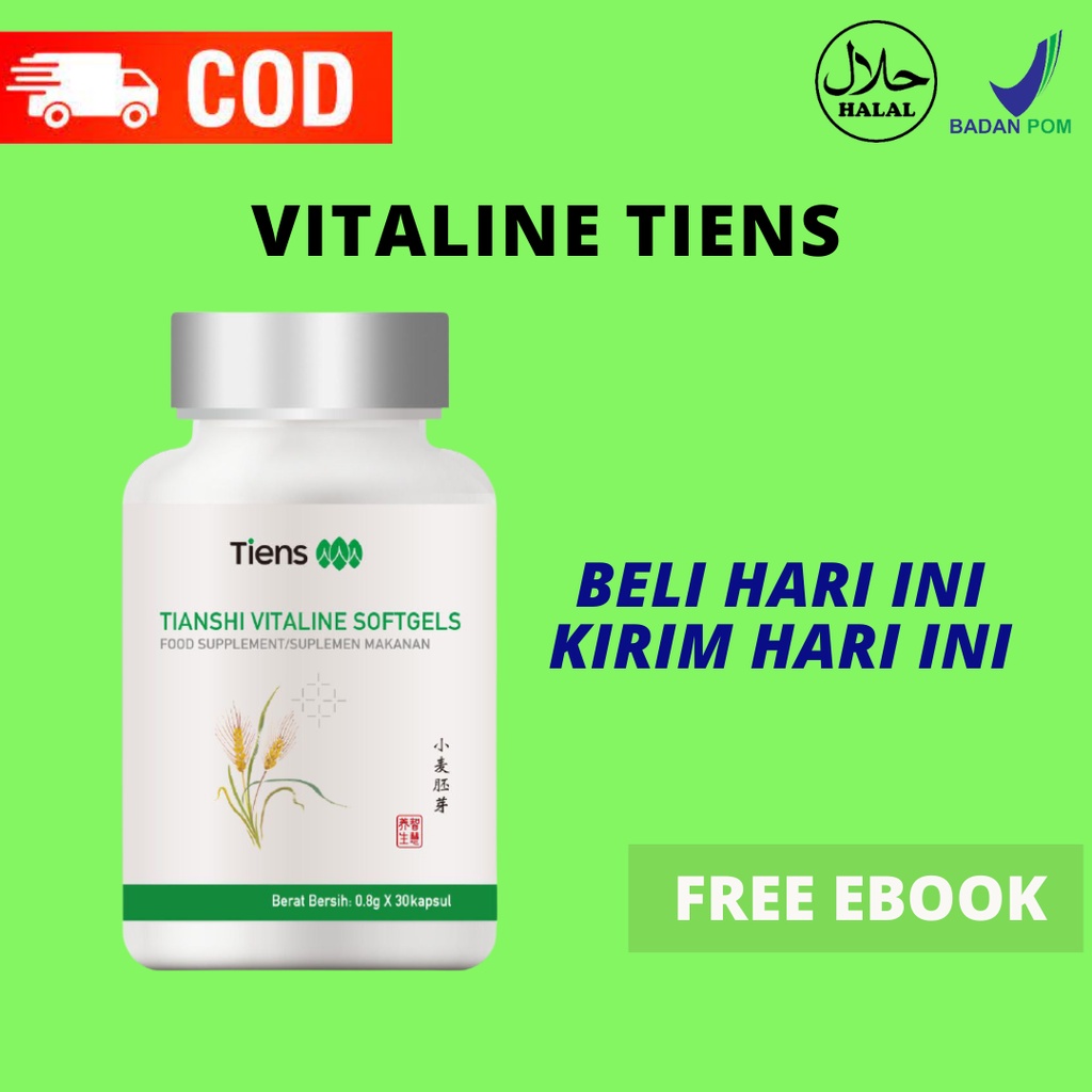 Jual Vitaline Softgel Tiens Pemutih Seluruh Tubuh Badan Kulit Alami Ampuh Bpom Original 100% Isi ...