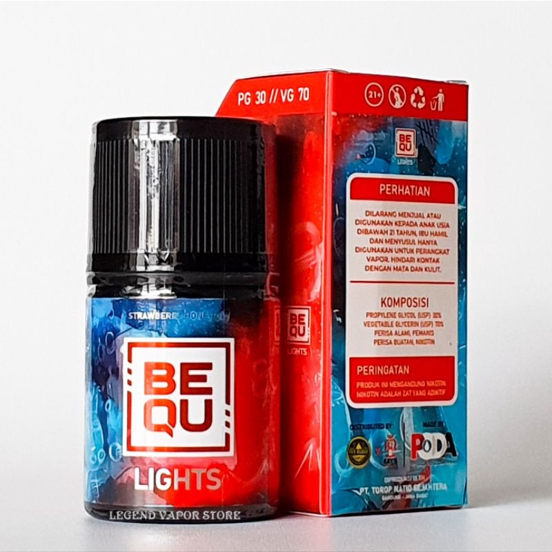 Jual FREEBASE - LIQUID BEQU LIGHTS Strawberry Honeydew 60ML 3MG ...