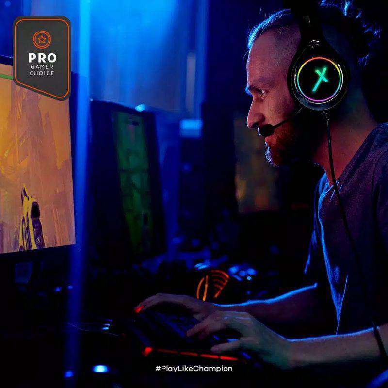 Jual GTM - JETE X Headphone Gaming GA5 Series With RGB Light Color and ...