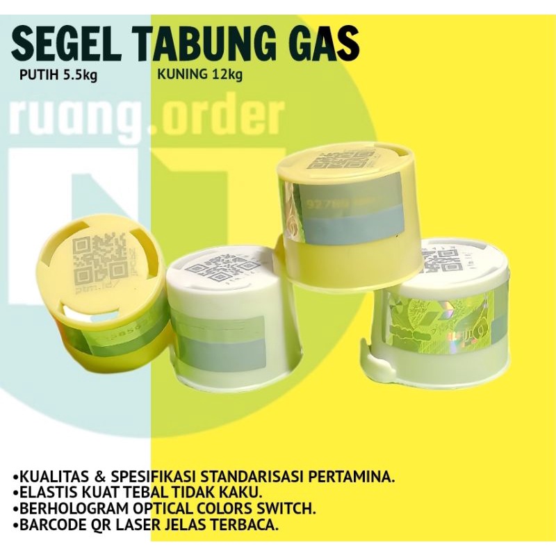 Jual Segel Tutup Gas 12kg & 5kg Gas LPG Elpiji Bright varian Isi 100 ...