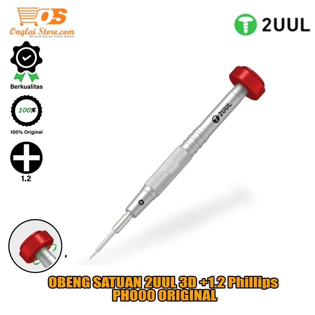 Jual 2UUL 3D Obeng Satuan +1.2 Phillips PH000 Screwdriver Magnetic ...
