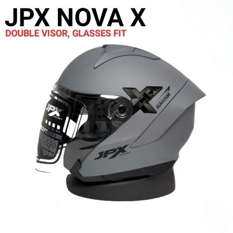 Jual HELM JPX NOVA X SOLID MODERN GREY DOFF | Shopee Indonesia