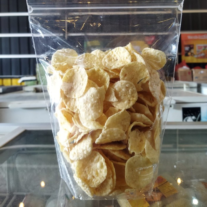 Jual Snack Cemilan Keripik Opak singkong mini 200g gurih dan renyah ...