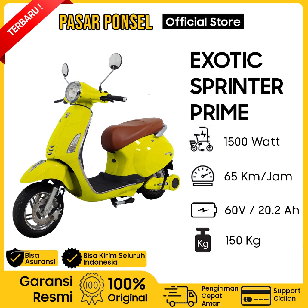 Jual EXOTIC E-MOTOR SPRINTER PRIME MODEL VESPA GARANSI RESMI | Shopee ...