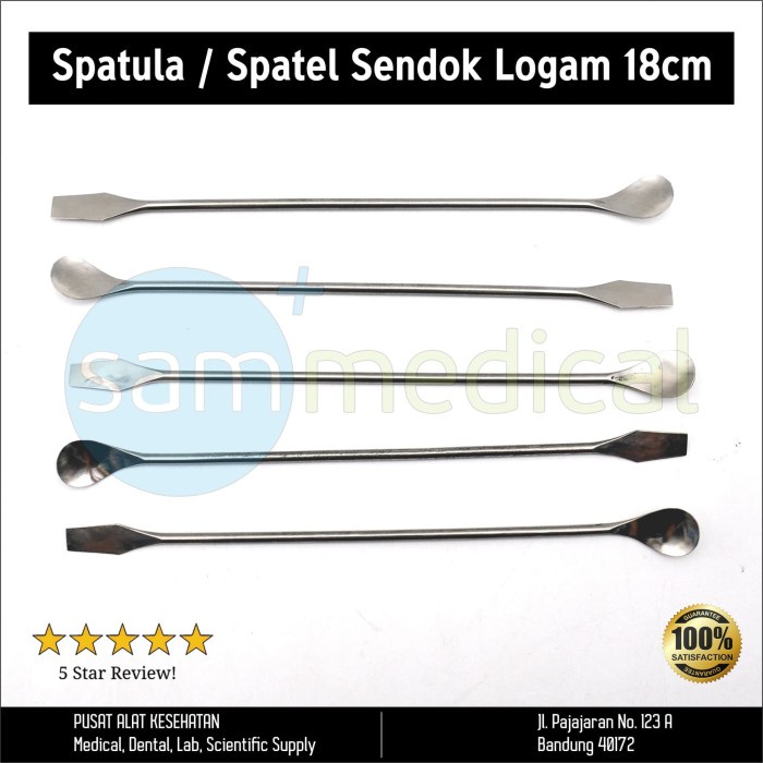 Jual Alat Lab Spatula Logam / Spatel Sendok Logam / Metal @Pcs | Shopee ...