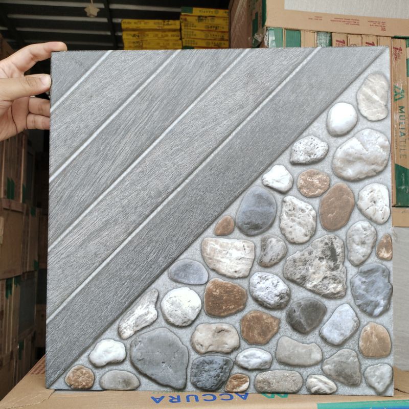 Jual Keramik 40x40 MOTIF BATU GARIS MATT KASAR mul | Shopee Indonesia