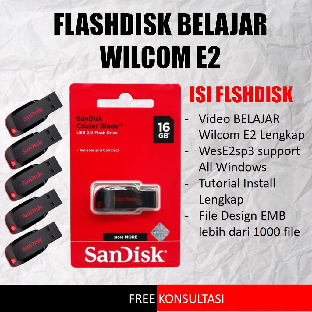 Jual Paket Belajar Wilcom Embroidery Studio E2 dengan Flashdisk untuk ...