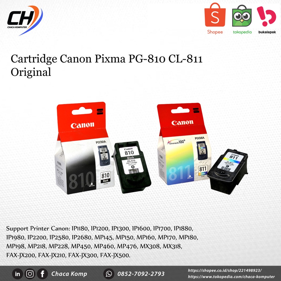 Jual Cartridge Canon Pixma PG-810 CL-811 Original | Shopee Indonesia