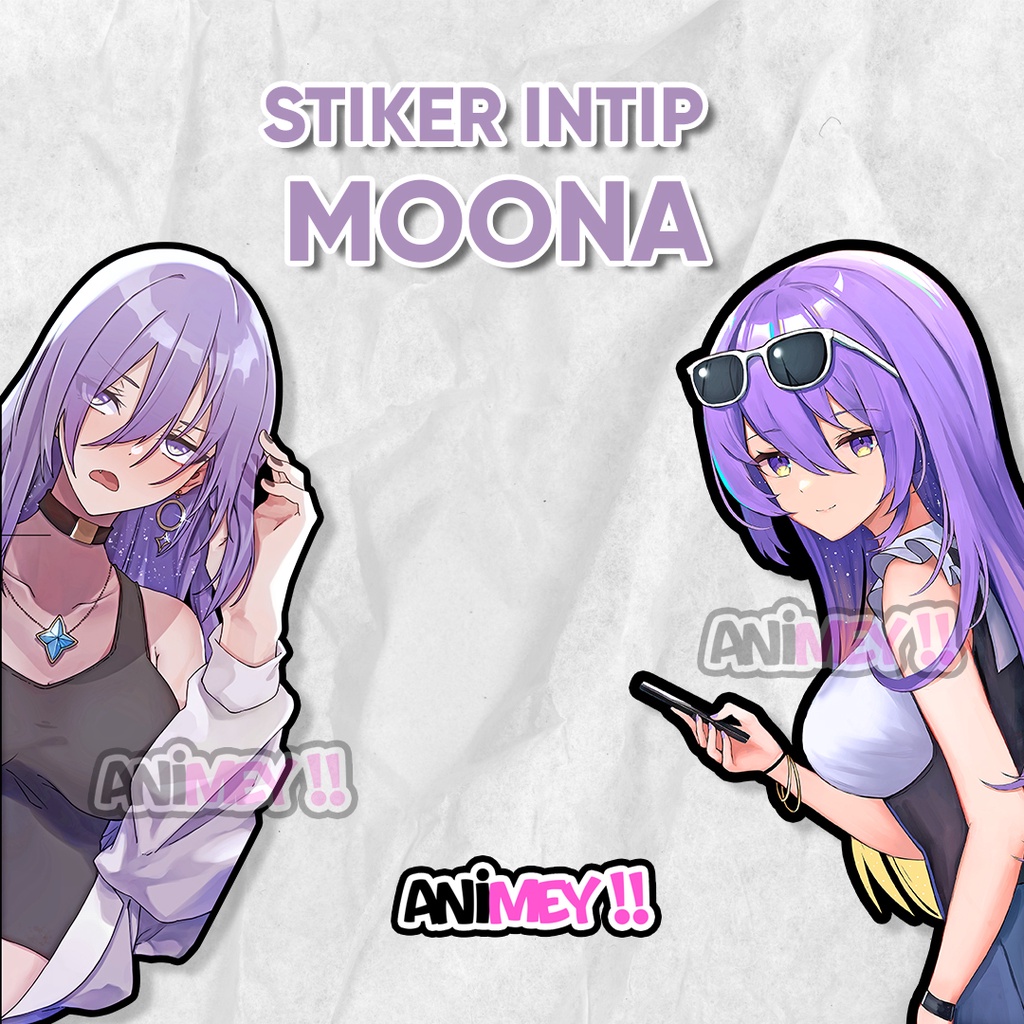 Jual Stiker Intip Samping Moona Hoshinova Hololive / Sticker Waterproof | Shopee Indonesia