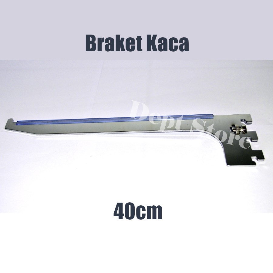 Jual Bracket Kaca Stainless 40 cm Import Braket Daun Penyangga Rak ...