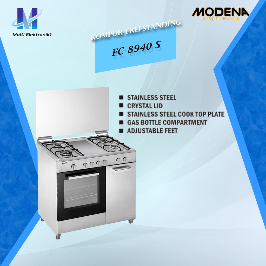 Jual Freestanding Cooker Modena FANO FC 8940 S Stainless | Shopee Indonesia