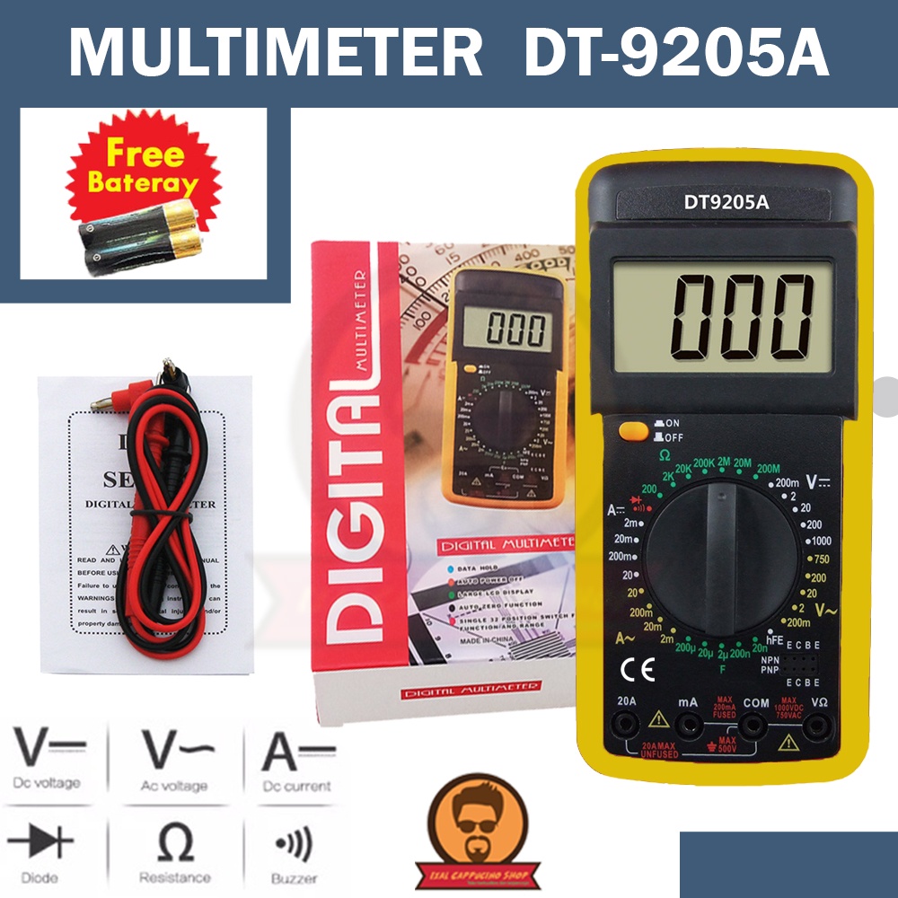Jual Multimeter Digital DT920A Avometer Multitester Alat Pengukur Arus ...