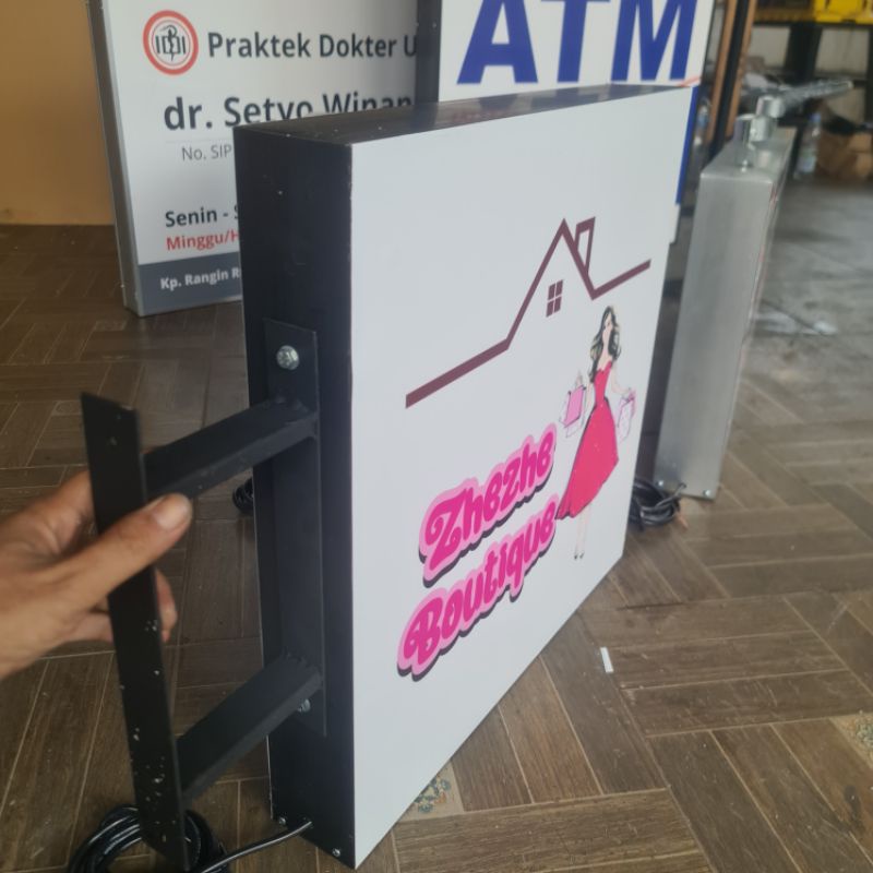 Jual Neon Box Kotak 2 sisi Ukuran 60 x 60cm | Shopee Indonesia