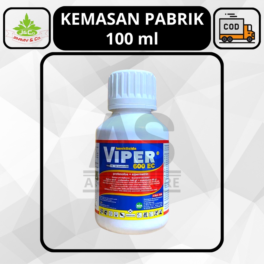Jual Insektisida VIPER 600 EC 100ml Bahan Aktif Profenofos 540 g/l ...