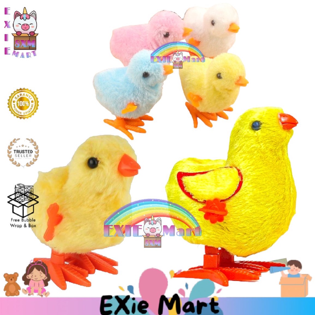 Jual MAINAN ANAK AYAM KUNING KECIL, SEDANG BESAR BERJALAN MODEL PUTAR ...