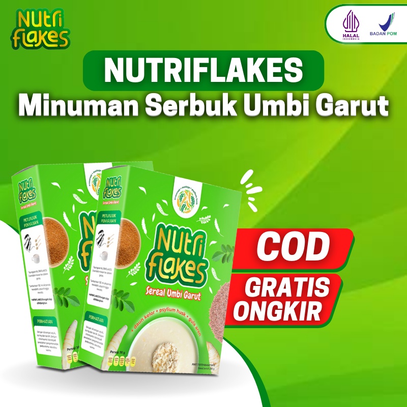 Jual NUTRIFLAKES - SEREAL UMBI GARUT SOLUSI MAAG & ASAM LAMBUNG ISI 280G | Shopee Indonesia