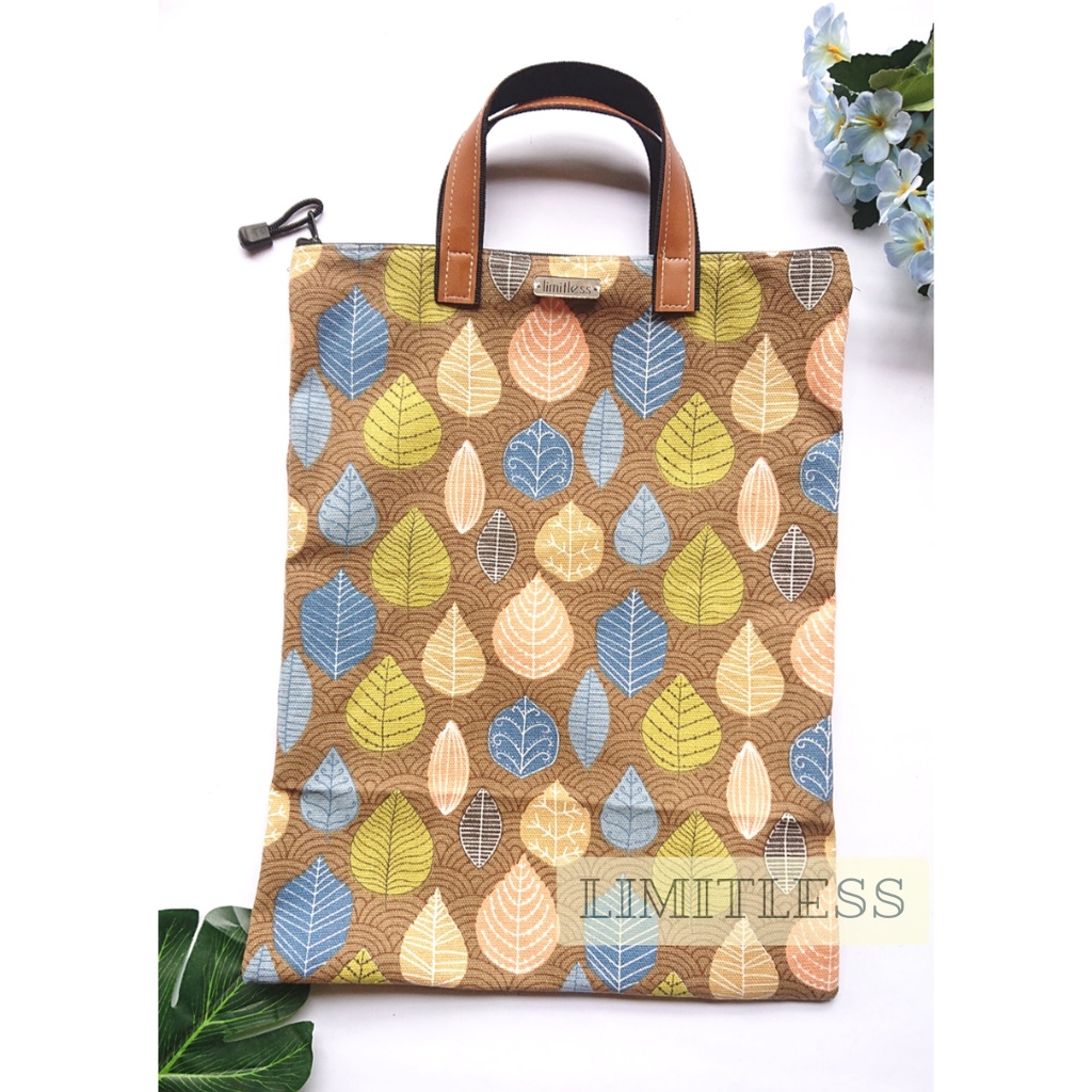 Jual LIMITLESS - Document Bag JUMBO Bahan KANVAS Motif / Map Tempat ...