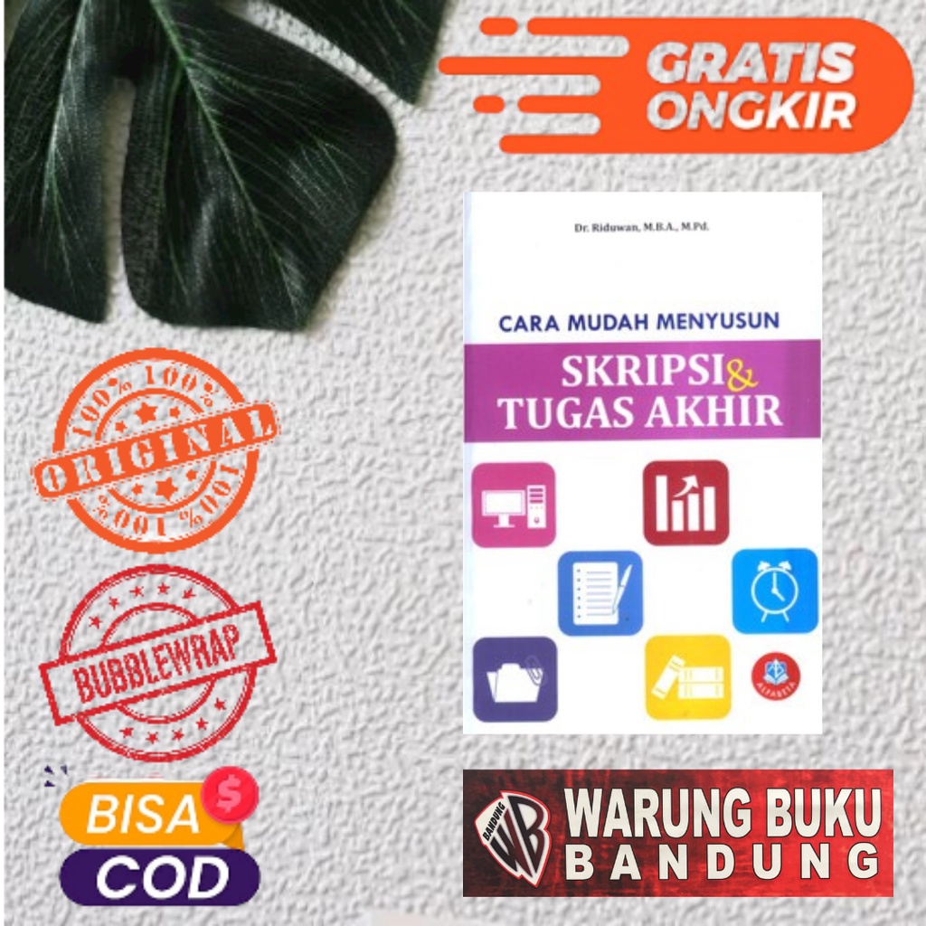 Jual Buku Cara Mudah Menyusun Skripsi dan Tugas Akhir - Dr. Riduwan M.B ...