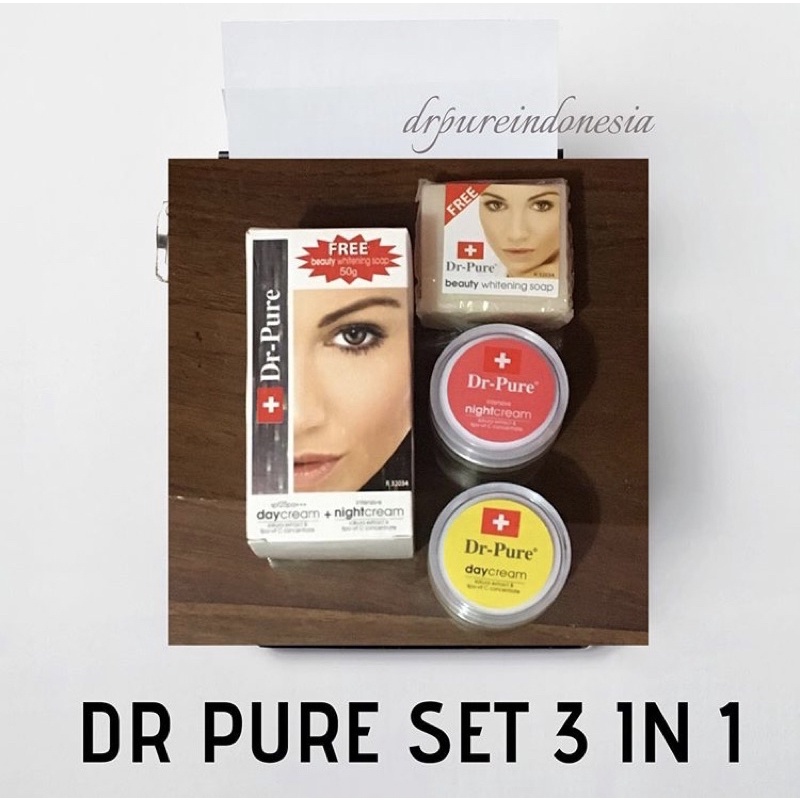 Jual ORIGINAL DR PURE SET WHITENING 3in1 (Original Cream Dr Pure BPOM ...