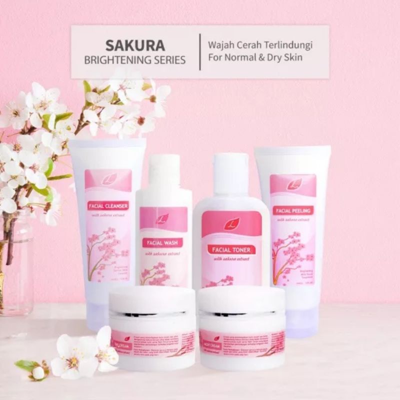 Jual Larissa Sakura Brightening Series (Facial Toner/Facial Wash/Facial ...