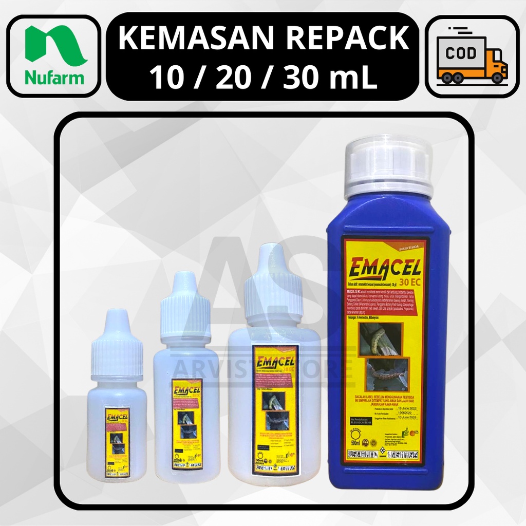 Jual Insektisida EMACEL 30 EC Bahan Aktif Emamektin Benzoat Kemasan Repack 10 / 20 / 30 Original ...