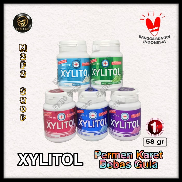Jual LOTTE XYLITOL Gum | Permen Karet Semua Rasa - 58 gr (Kemasan Satuan) | Shopee Indonesia