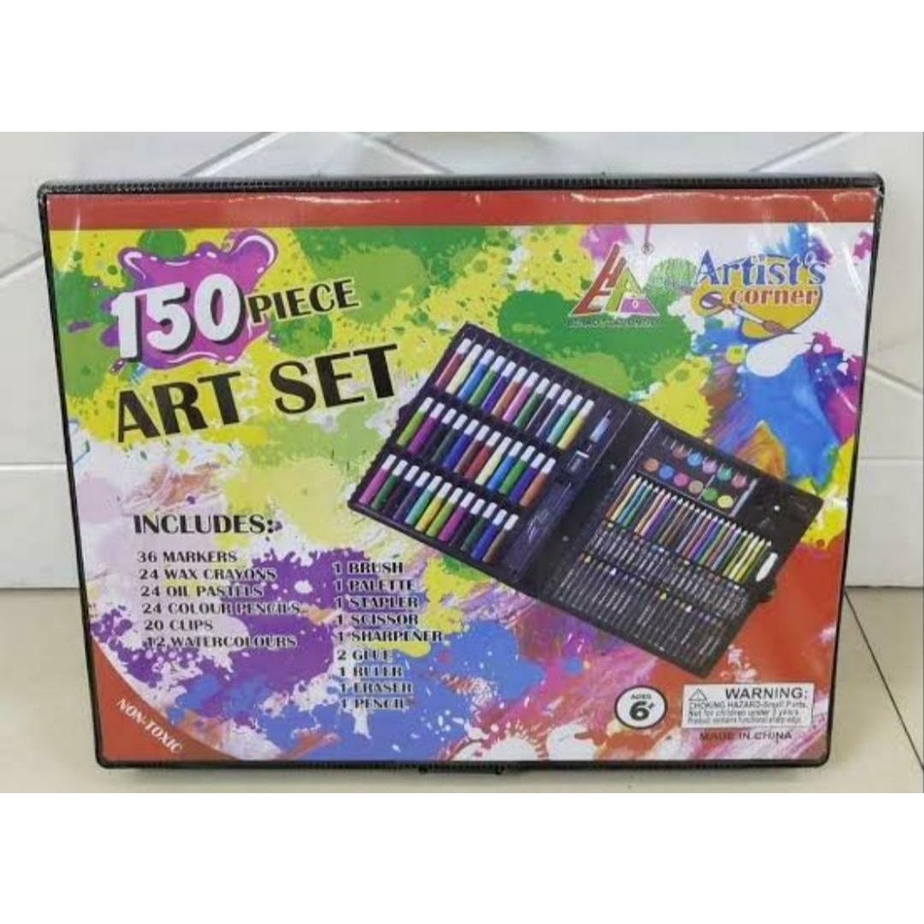 Jual Kerayon Crayon Art Set 150 Pcs / Crayon Art Set / Peralatan Gambar Lukis / Pensil Warna 1 ...