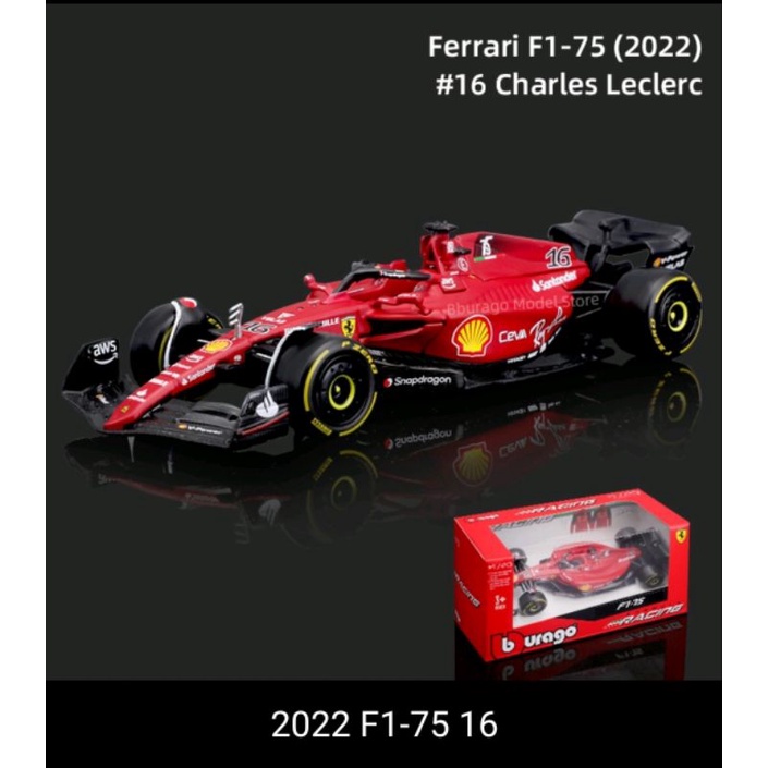 Jual Bburago Burago 1 : 43 1:43 F1 Ferrari SF75 SF 75 Sainz Leclerc ...